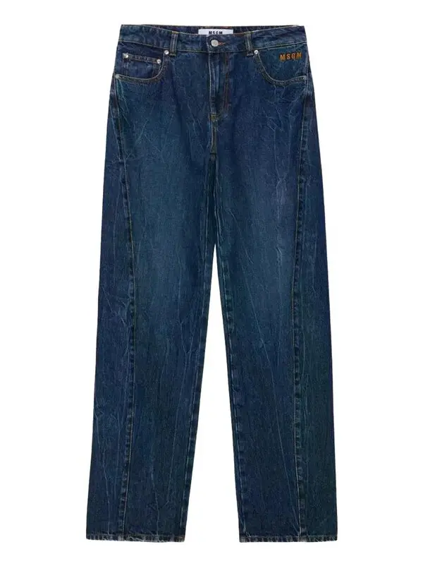 MSGM Straight Leg Jeans - Blue