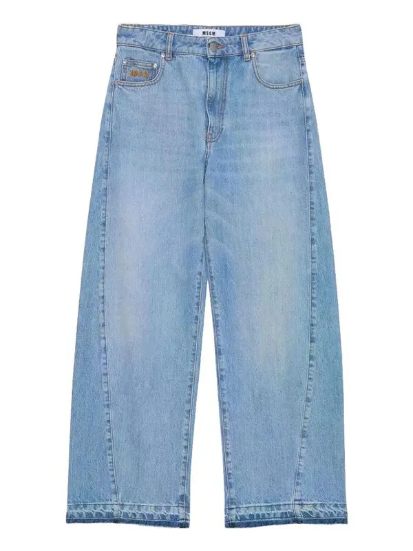 MSGM Frayed-hem Jeans - Blue
