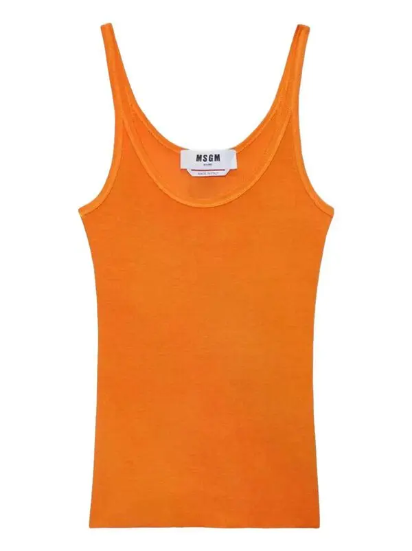 MSGM Ribbed Tank Top - Orange
