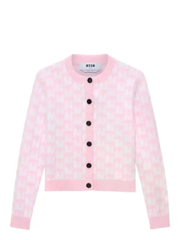 MSGM Pattern Cardigan - Pink
