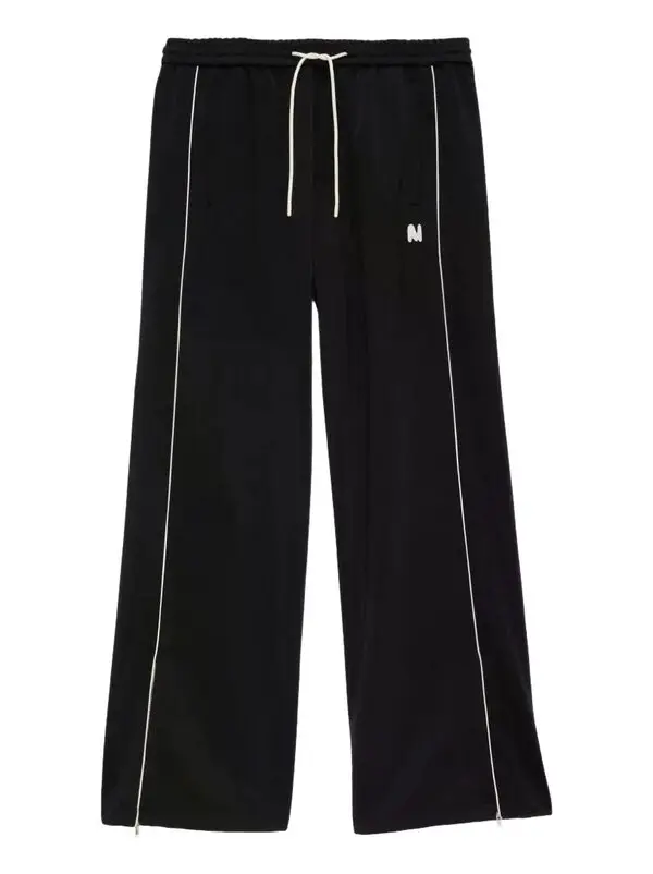 MSGM Mwave-embroidery Track Pants - Black