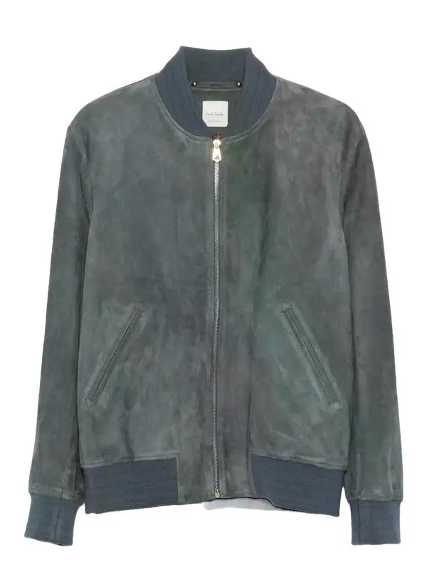 Paul Smith Suede Bomber Jacket - Blue