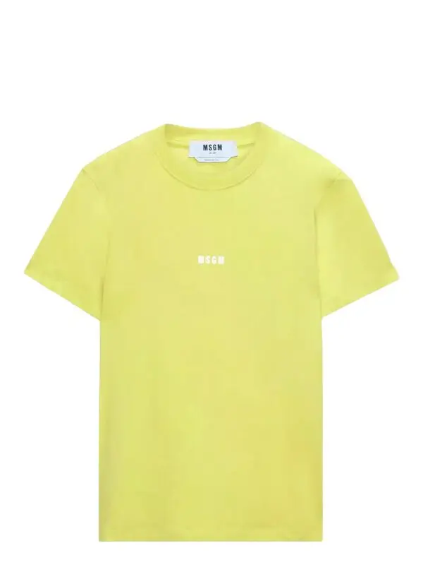 MSGM Logo Detail T-shirt - Yellow