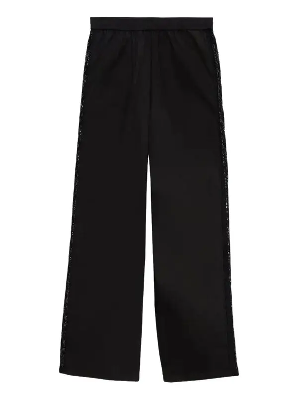 MSGM Lace Panel Trousers - Black