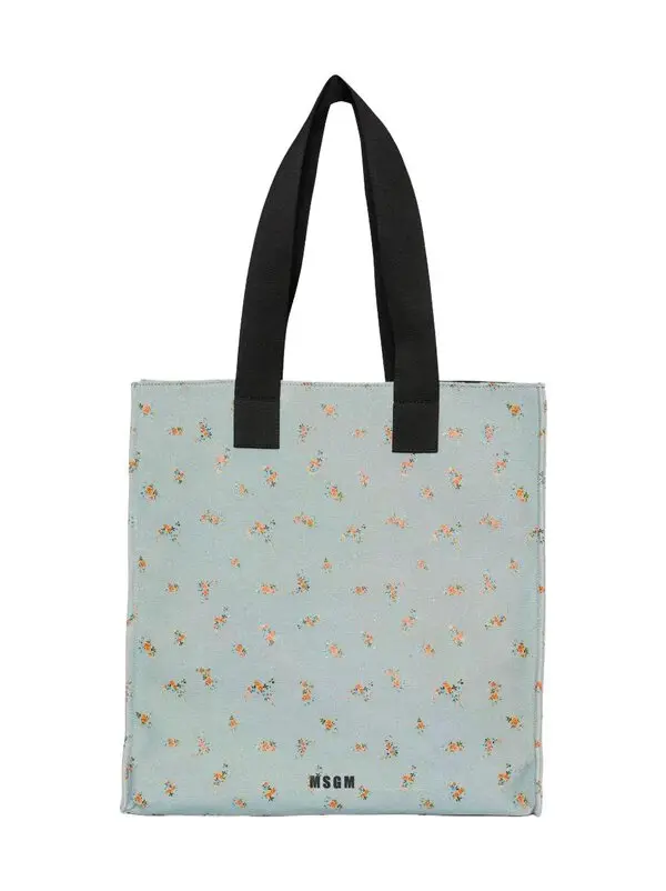 MSGM Floral-print Tote Bag - Blue