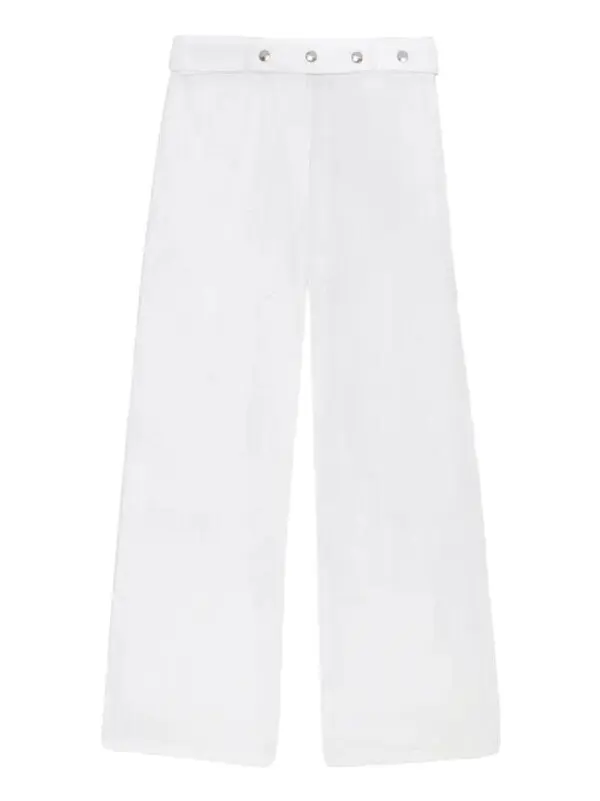 MSGM Eyelet Embellished Trousers - White