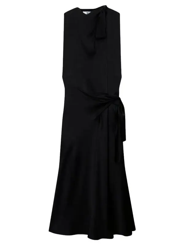 MSGM Bow Knot Midi Dress - Black