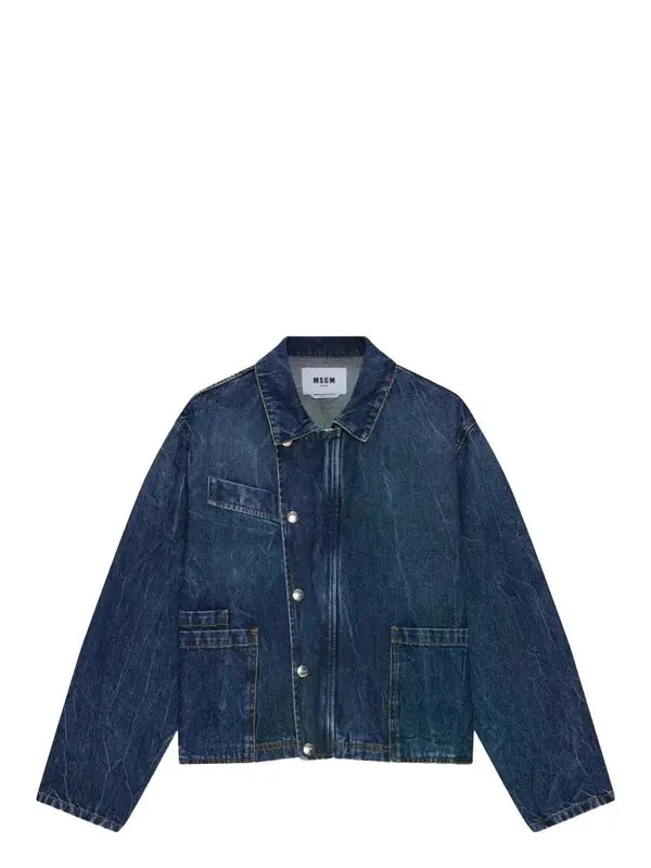 MSGM Patch-pocket Denim Jacket - Blue