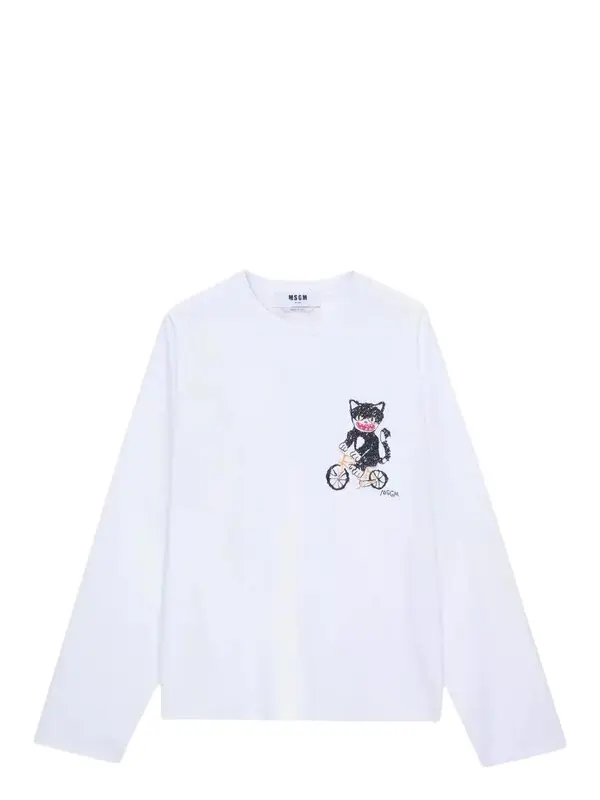 MSGM Graphic-print T-shirt - White
