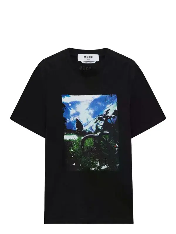 MSGM Graphic-print T-shirt - Black
