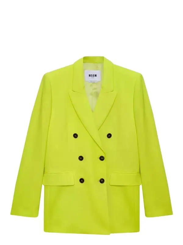 MSGM Buttoned Double-breasted Blazer - Green