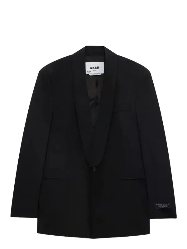 MSGM Shawl-lapel Jacket - Black