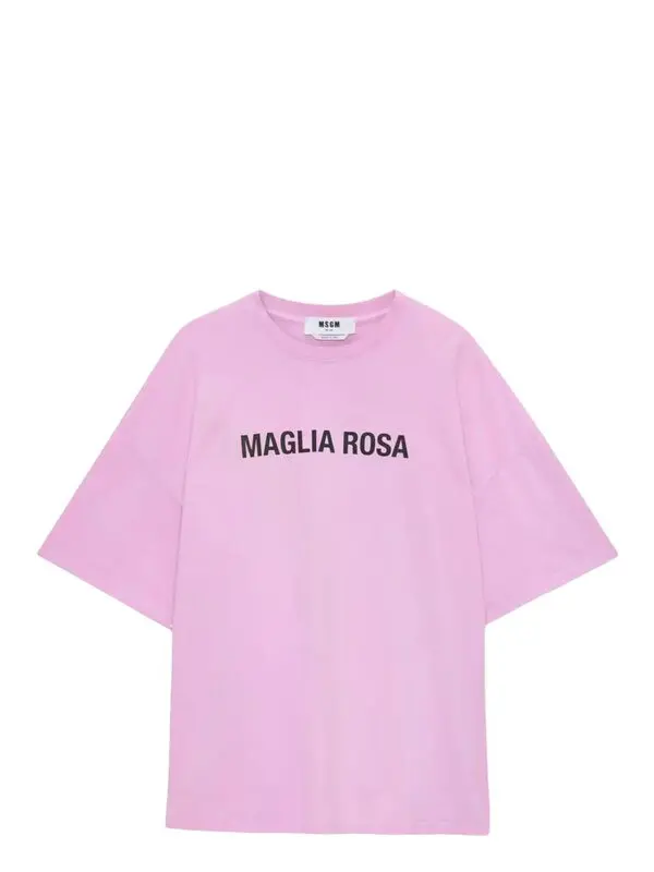 MSGM Printed Short-sleeve T-shirt - Pink