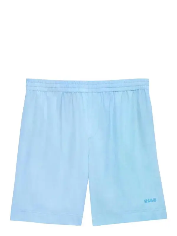 MSGM Logo Detail Shorts - Blue