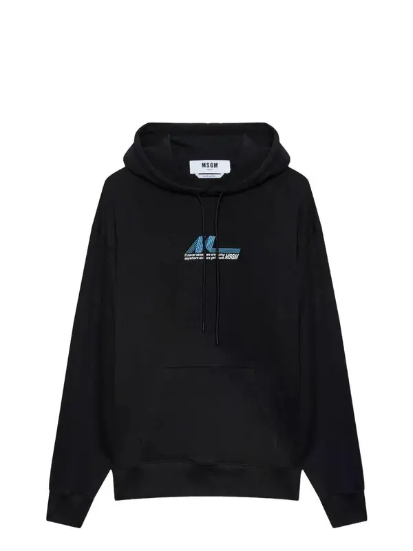 MSGM Graphic Hoodie - Black