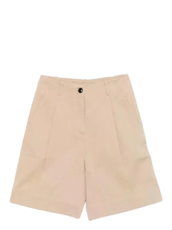 AIAYU Pleated Cotton Shorts - Neutrals