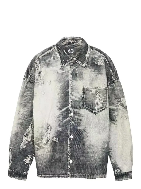 Camper Distressed Denim Shirt - Grey