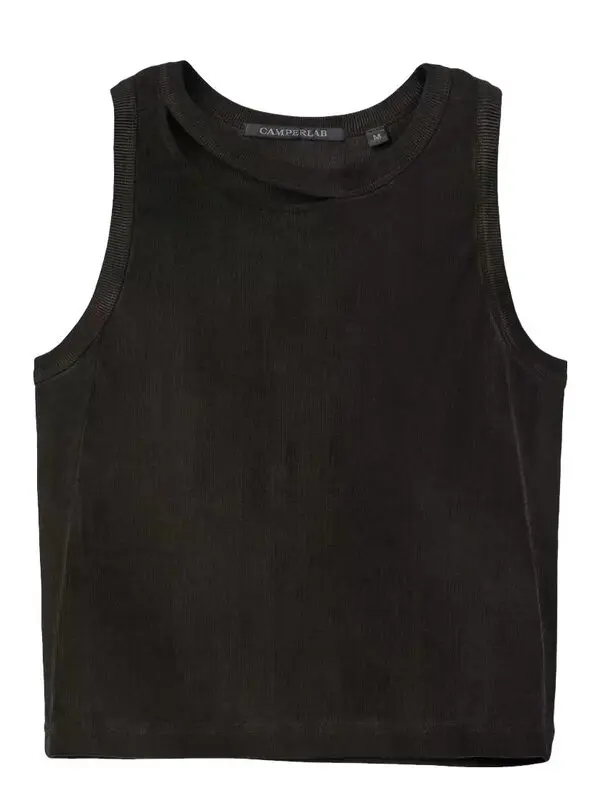Camper Cutout Tank Top - Black