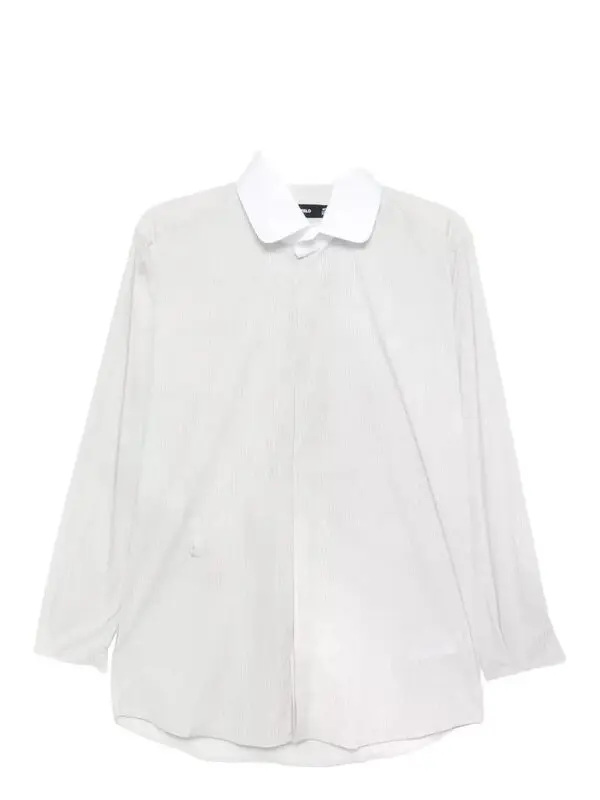 Karl Lagerfeld Contrast Collar Embroidered Shirt - Grey