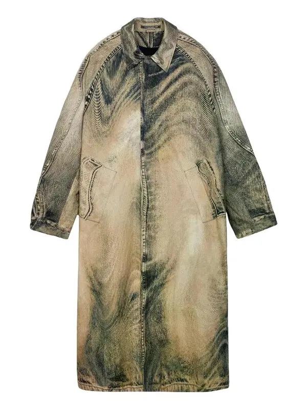 Camper Printed Overcoat - Neutrals