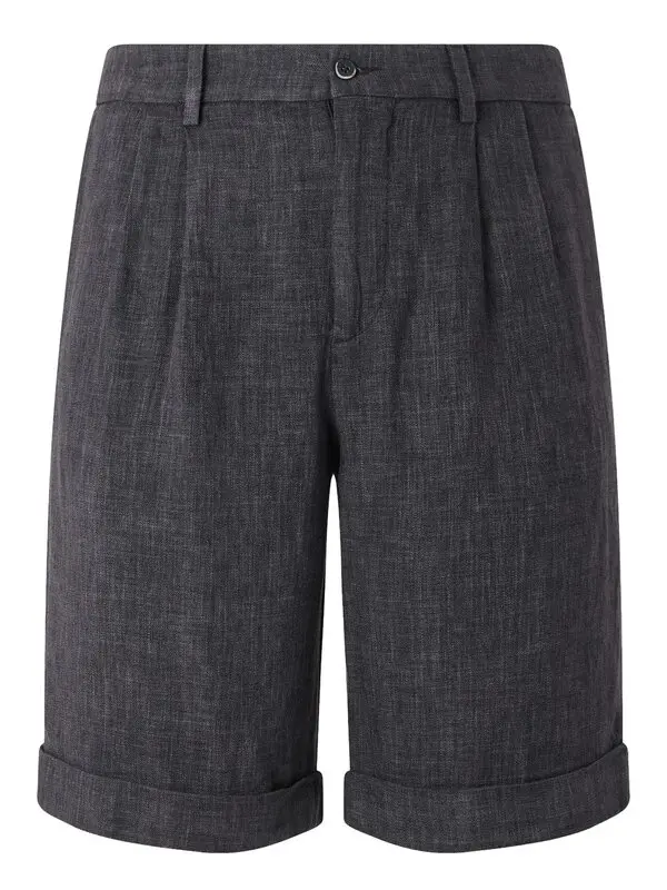Barena Venezia Scandola Simodo Straight-leg Pleated Shorts - Gray