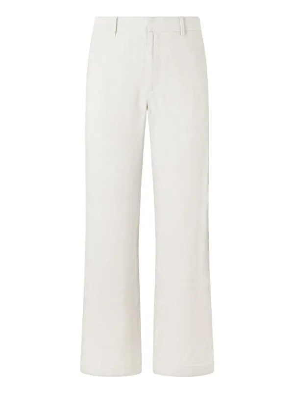 Barena Venezia Delfo Lisca Straight-leg Herringbone Suit Trousers - Neutrals