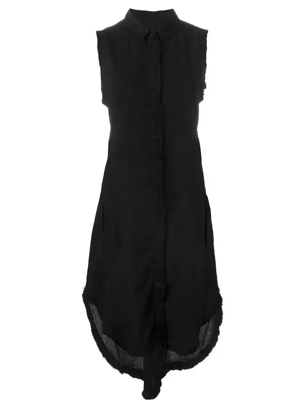 THOM KROM Raw Edge Shirt Dress - Black