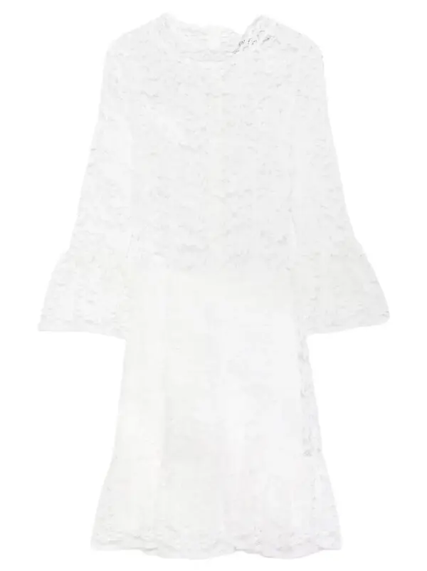 PNK Lace Flounce Midi Dress - White