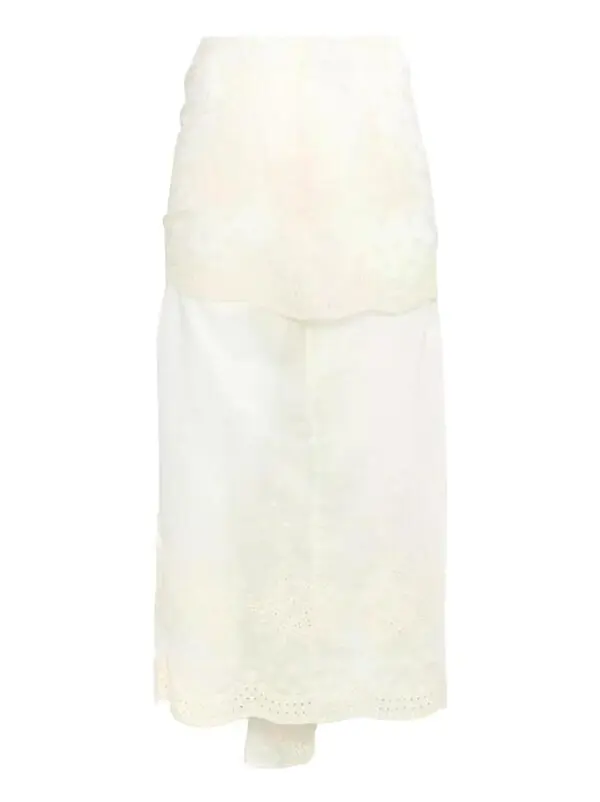 PNK Embroidered Maxi Skirt - Neutrals