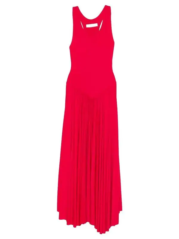 PNK Ruffled Maxi Dress - Red