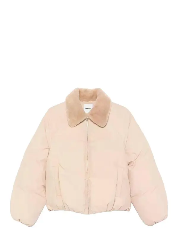 Sandro Zip-up Puffer Jacket - Neutrals