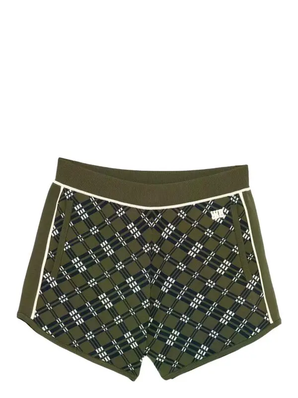 WALES BONNER Plaid Pattern Shorts - Green
