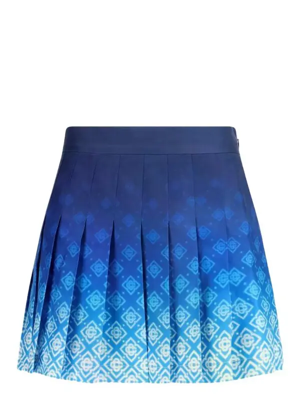 Casablanca Pleated Mini Skirt - Blue