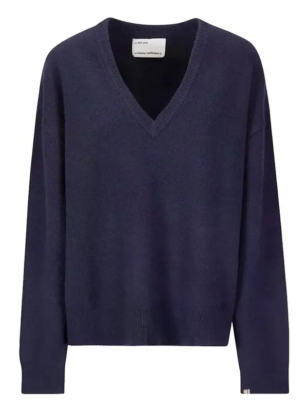 EXTREME CASHMERE X N°457 Jack V-neck Sweater - Blue