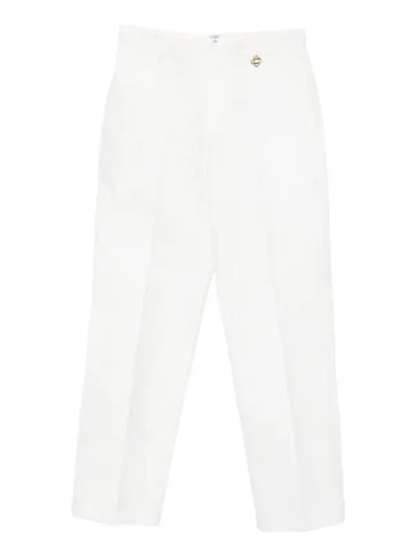 Casablanca Floral-pattern Trousers - White