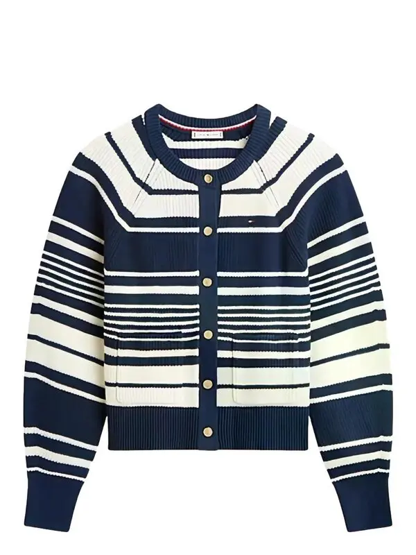 Tommy Hilfiger Striped Cardigan - Blue