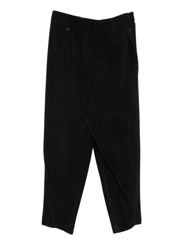 Issey Miyake Pleated Drop-crotch Trousers - Black