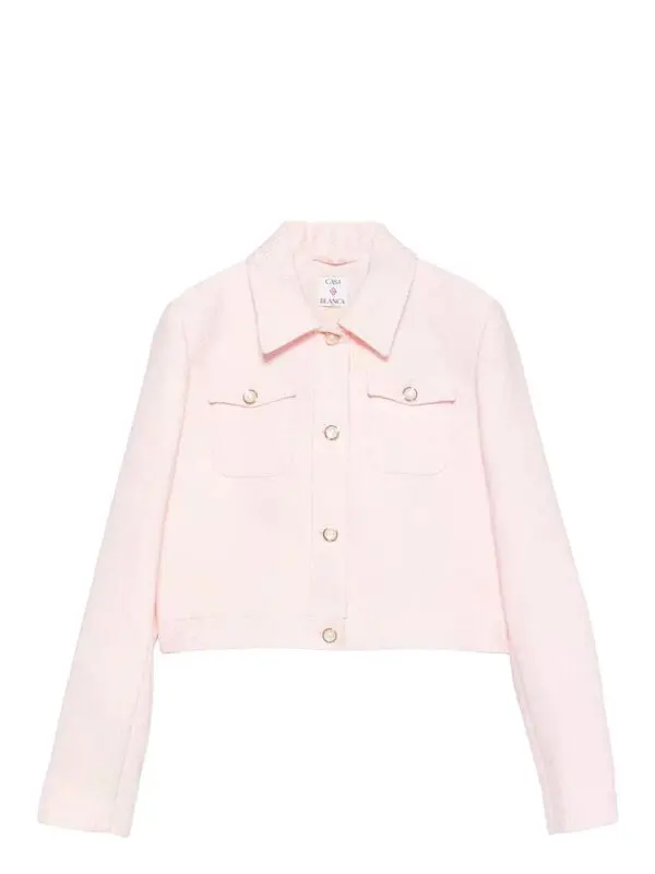 Casablanca Button-up Cropped Jacket - Pink