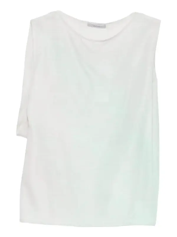 Dusan Draped-detail Blouse - White