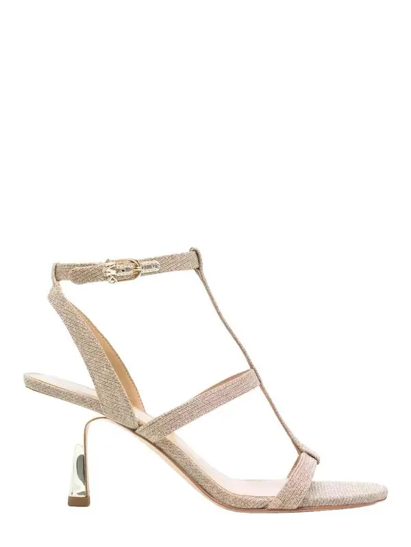 Michael Kors T-strap Heeled Sandals - Gold