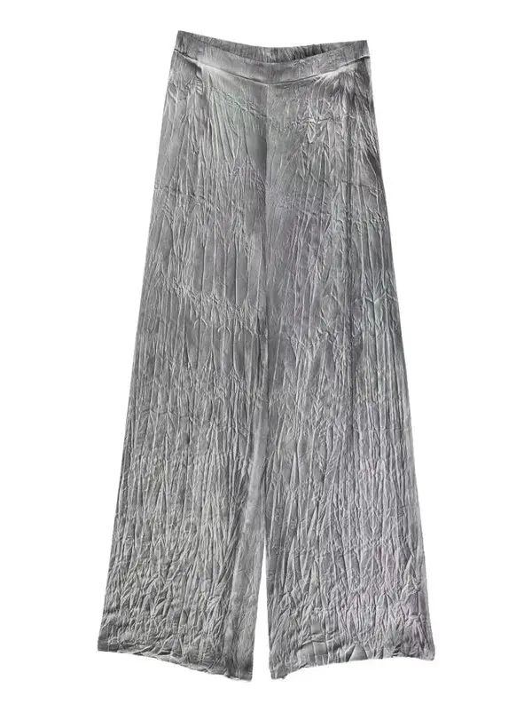 Avant Toi Textured Wide Leg Trousers - Black