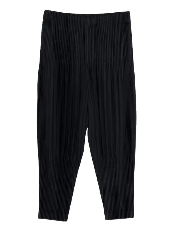 Issey Miyake Tapered Trousers With Elasticated Waistband - Black