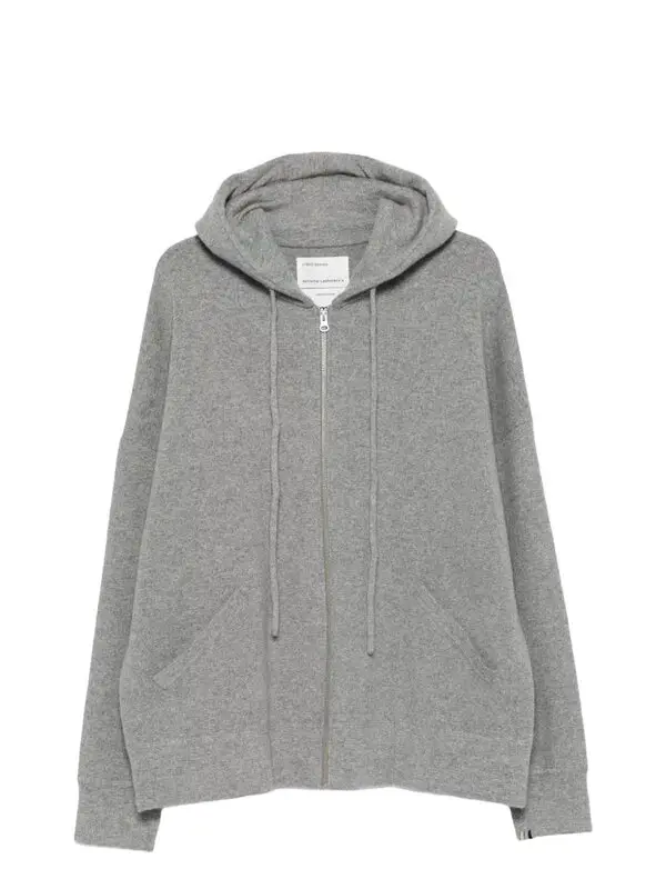 EXTREME CASHMERE X Long-sleeved Zip Hoodie - Grey
