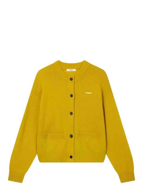 STUDIO TOMBOY Front-pocket Cardigan - Yellow