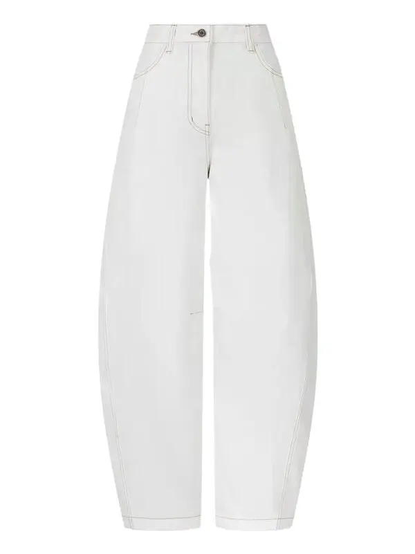 STUDIO TOMBOY Curved-leg Trousers - White