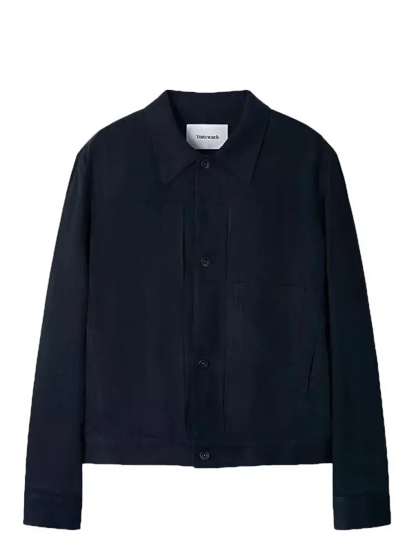 TONYWACK Buttoned Shirt Jacket - Blue