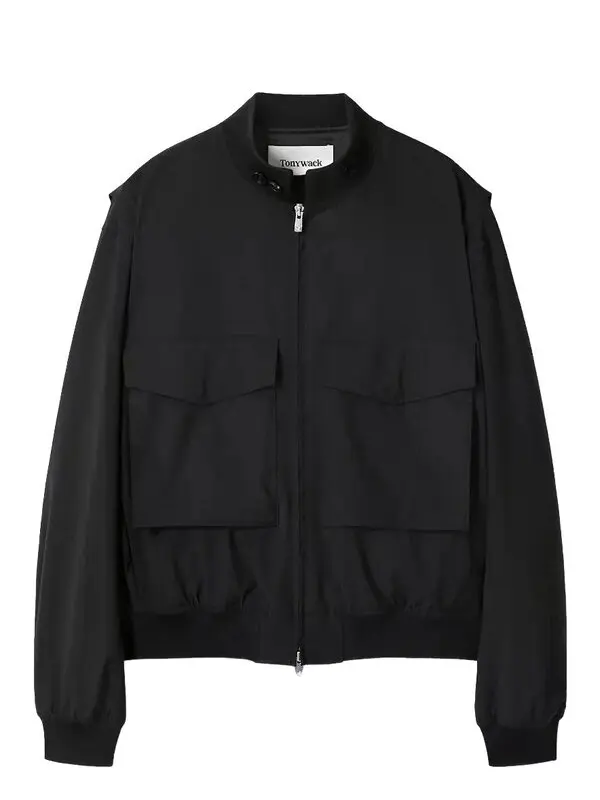 TONYWACK Patch-pocket Bomber Jacket - Black