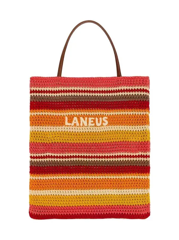 LANEUS Striped-pattern Shoulder Bag - Red