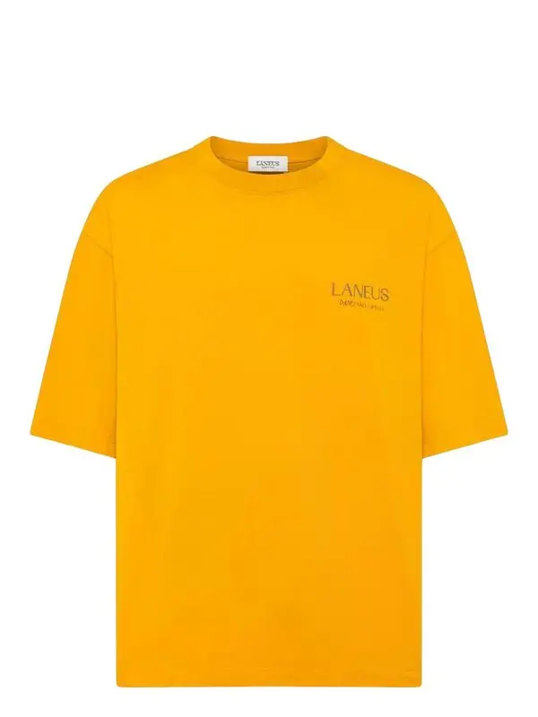LANEUS Graphic-print T-shirt - Yellow