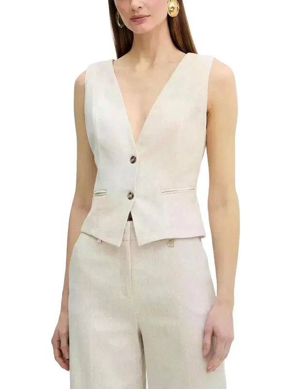 FRACOMINA Button Detailed Vest - Neutrals